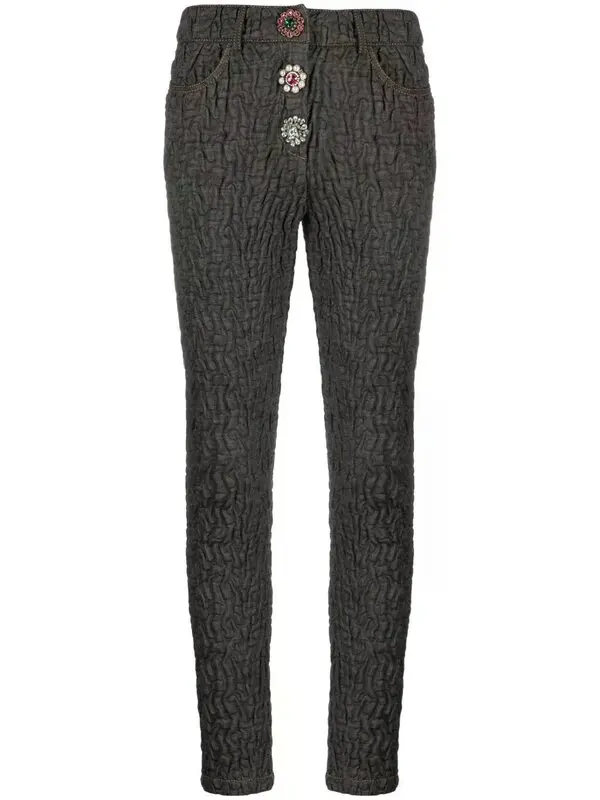 Moschino Textured Cropped Trousers
