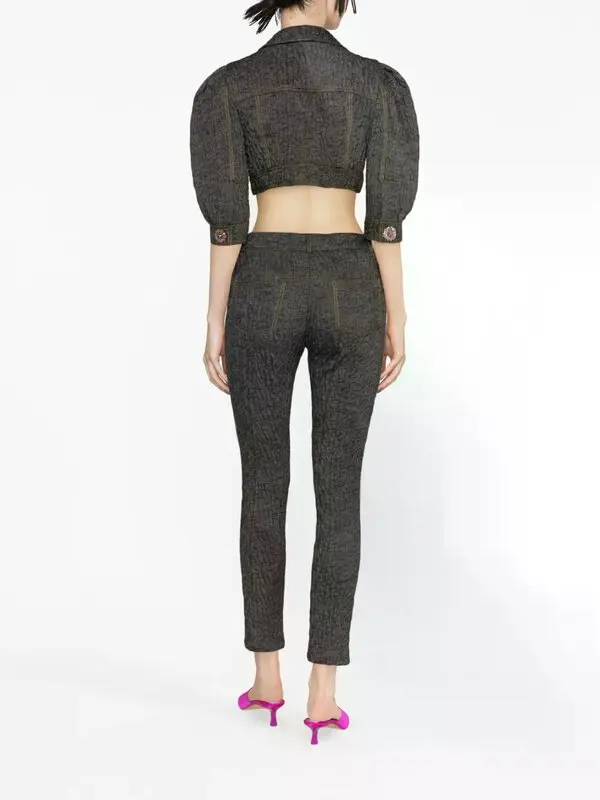 Moschino Textured Cropped Trousers