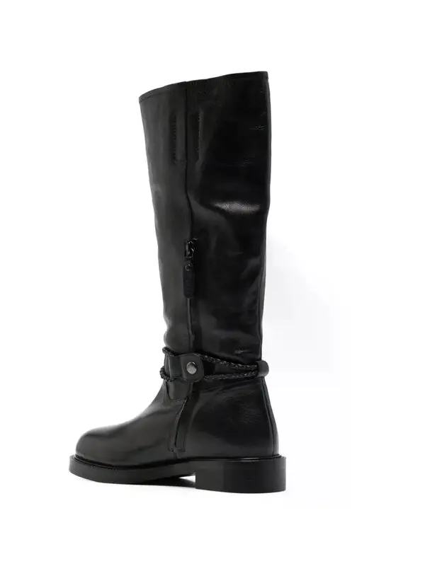 ZOLFO Braided-strap Leather Boots