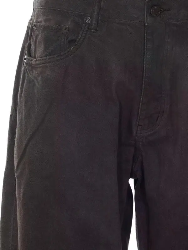 PURPLE BRAND P013 Overdye Destroy Distressed Loose-fit Jeans