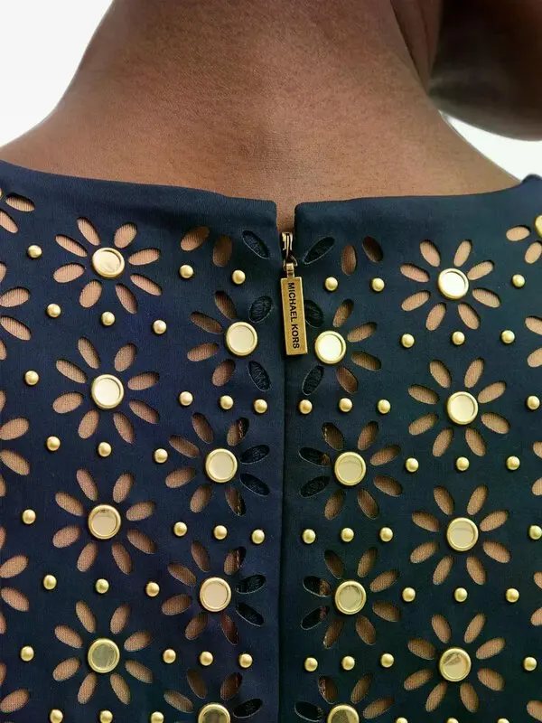 Michael Kors Laser-cut Mirror Scuba Midi Dress