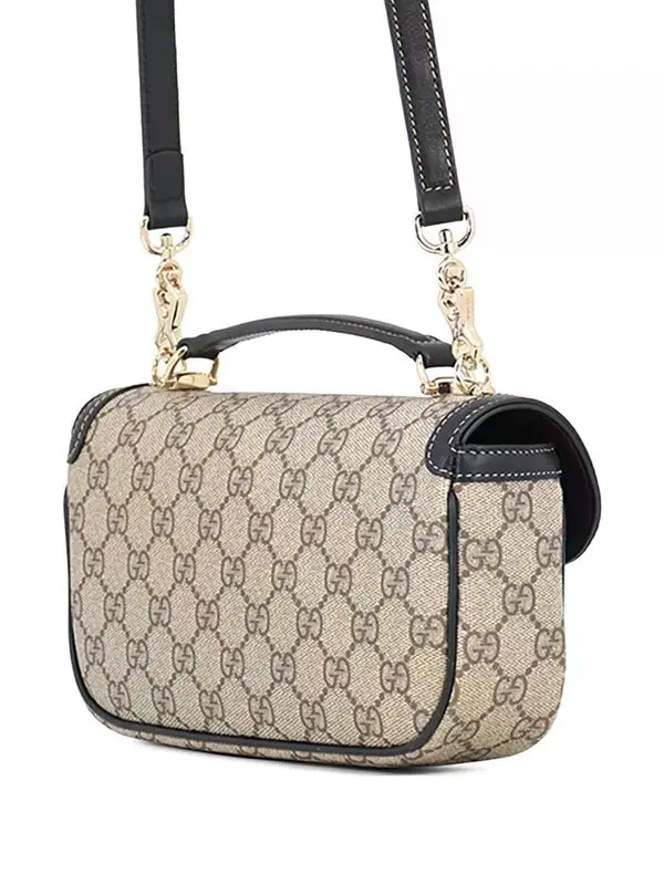 Gucci 2016-2026 Gg Supreme Horsebit 1955 Top Handle Bag Satchel