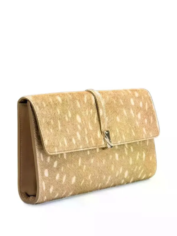 Loulou De Saison Piper Deer-print Clutch Bag