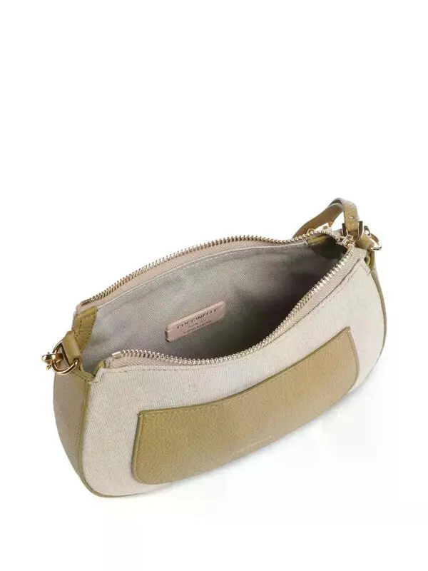 COCCINELLE Leather-trim Canvas Shoulder Bag