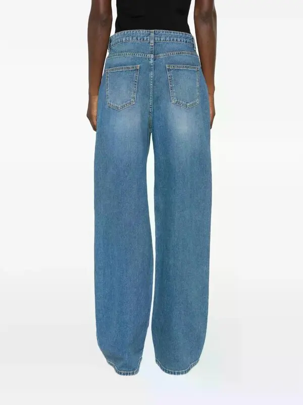 SIMONA CORSELLINI Safety-pin Wide-leg Jeans