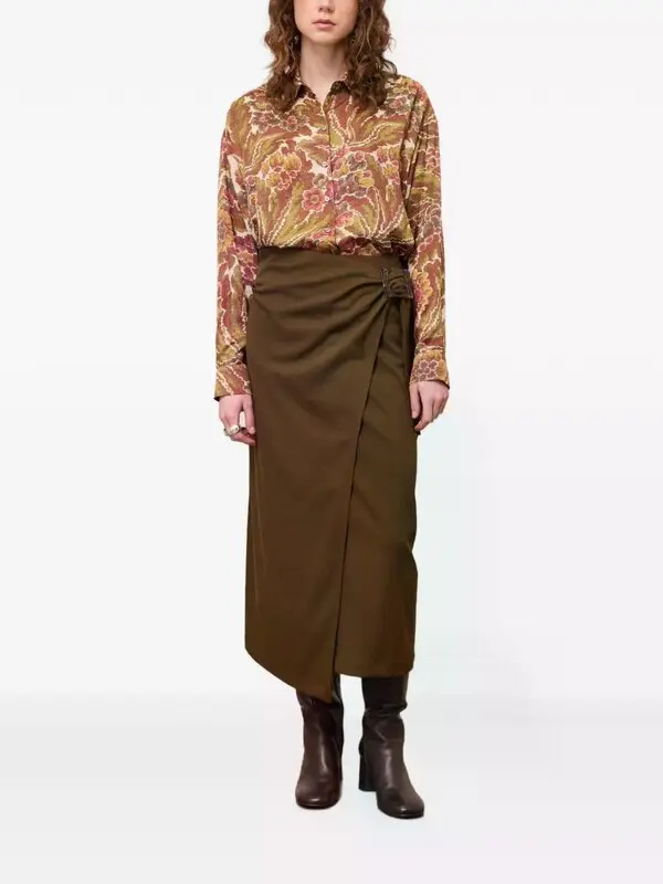 OTTOD'AME Floral-print Long-sleeve Shirt