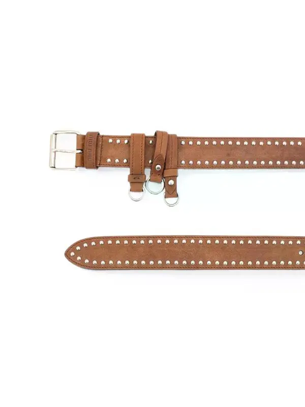 Miu Miu Studded Leather Belt