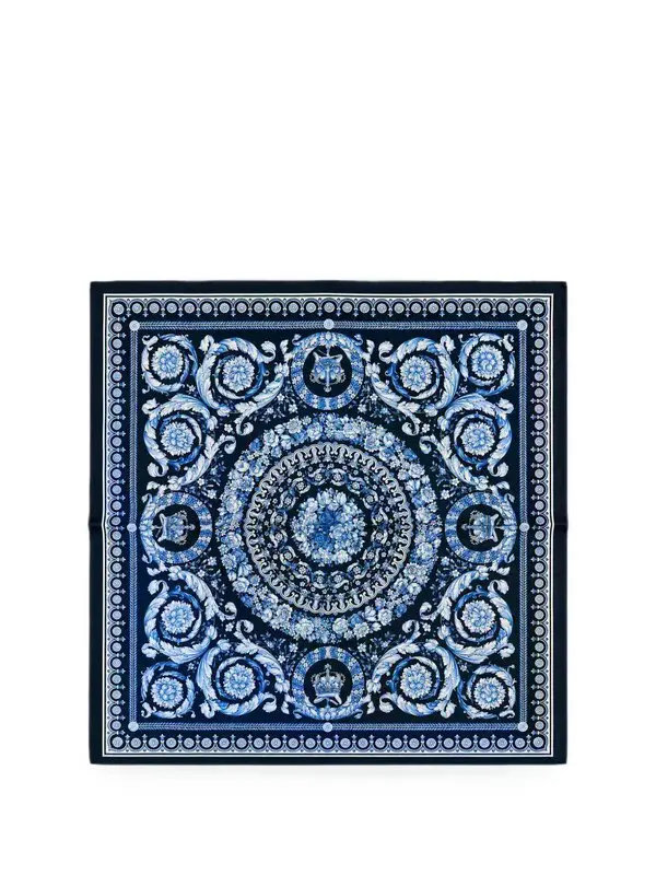 Versace Barocco-print Silk Scarf