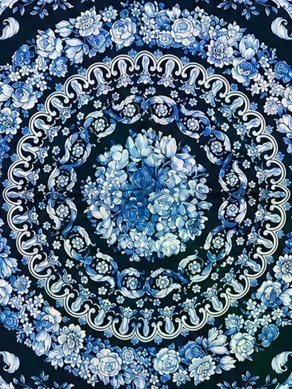 Versace Barocco-print Silk Scarf
