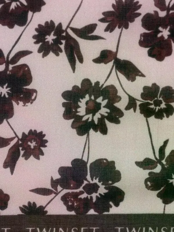 TWINSET Floral-print Logo-detail Scarf