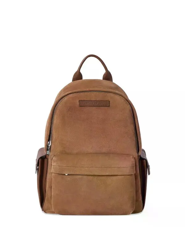 Brunello Cucinelli Suede And Buffalo Leather Travel Backpack