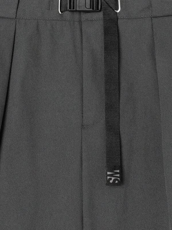 WHITE SAND Steve Pleated Twill Trousers