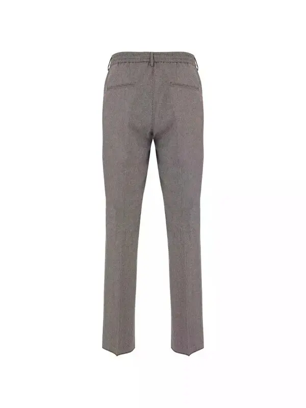 Tagliatore Houndstooth-pattern Drawstring Tailored Trousers