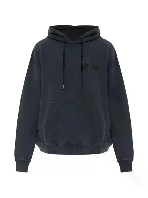 Off-White Logo-embroidered Cotton Hoodie