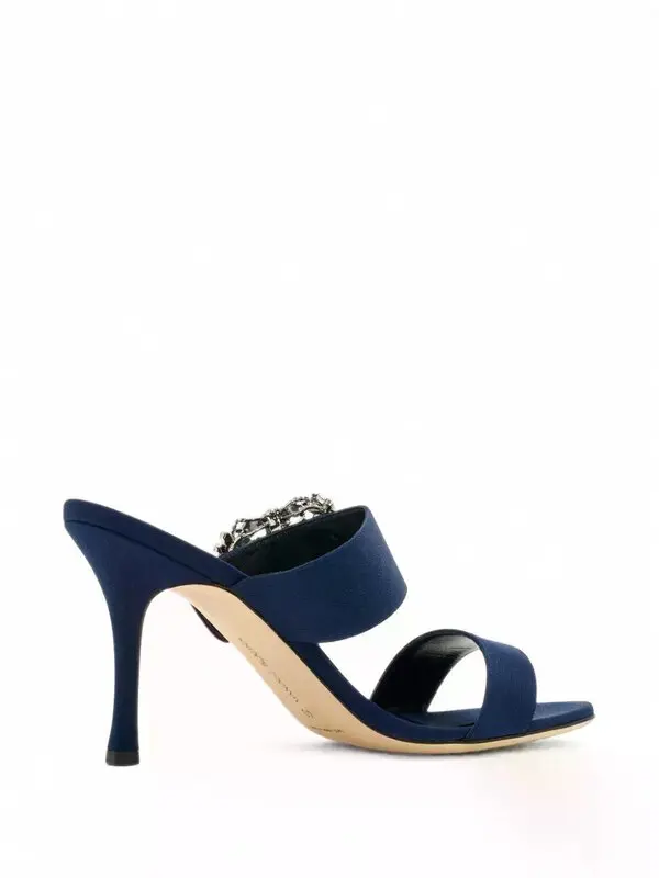 Manolo Blahnik Gable Jewel-buckle Sandals