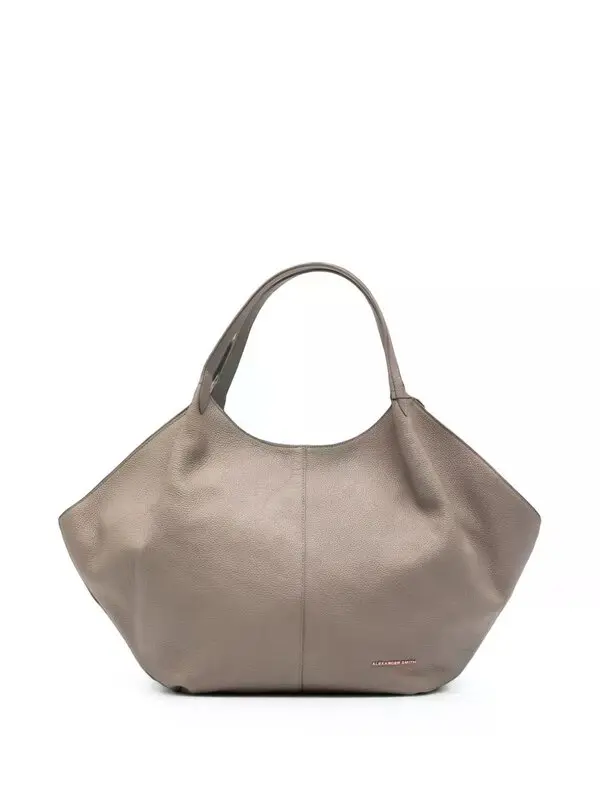 ALEXANDER SMITH Rachel Grained Leather Tote Bag - Neutrals
