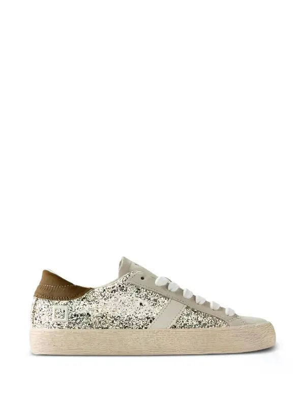 D.a.t.e. Hill Glitter-embellished Panelled Sneakers - Silver