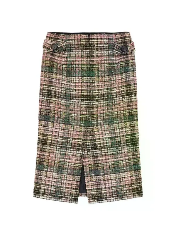 SHUSHU/TONG Bow Trimmed Straight Skirt - Red