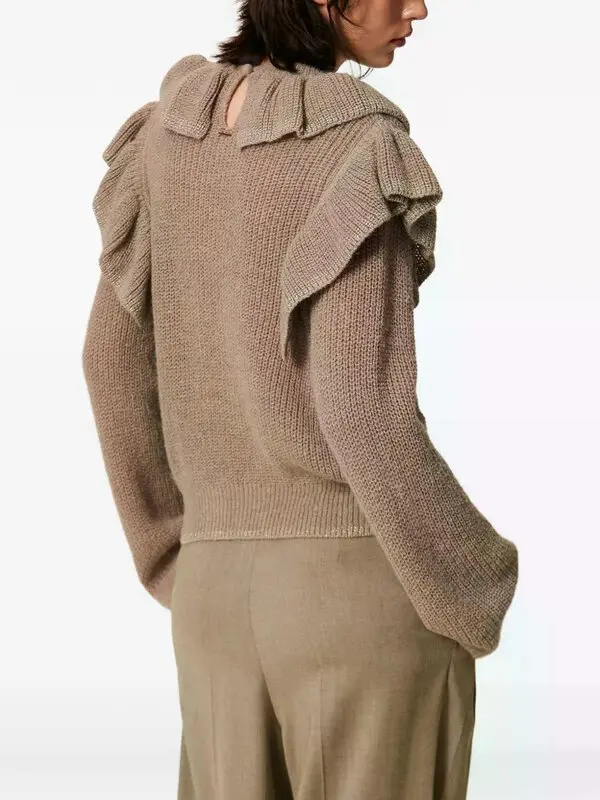 TWINSET Jumper With Lurex Yarn And Ruffles