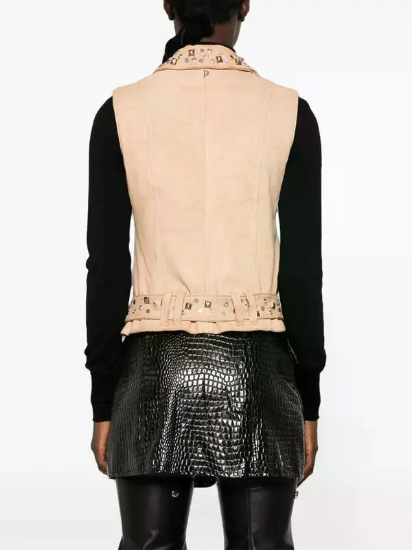 DONDUP 2000s Stud-embellished Belted Gilet
