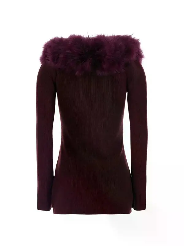 Blumarine Ribbed-knit Cardigan