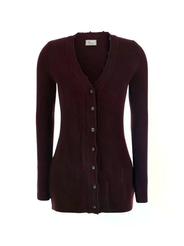 Blumarine Ribbed-knit Cardigan