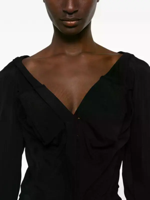 VIVIENNE WESTWOOD 2010s Draped V-neck Blouse
