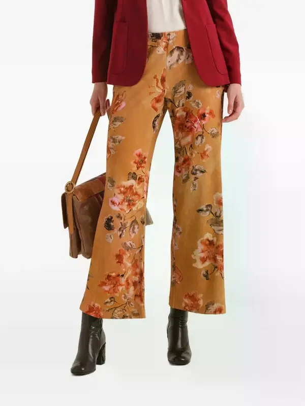 Malìparmi Frosted Blossom Flared Trousers