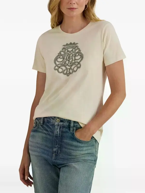 Ralph Lauren Beaded Crest-patch T-shirt