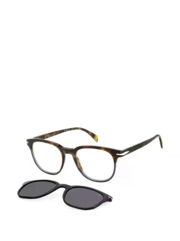 DB EYEWEAR BY DAVID BECKHAM Tortoiseshell-effect Square-frame Glasses