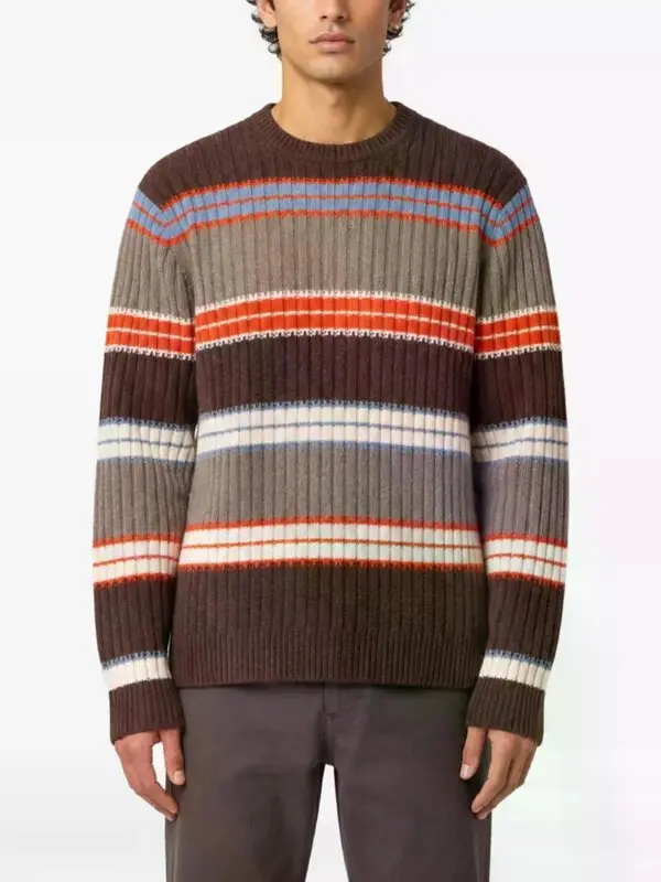 EDMMOND STUDIOS Striped Ribbed-knit Sweater