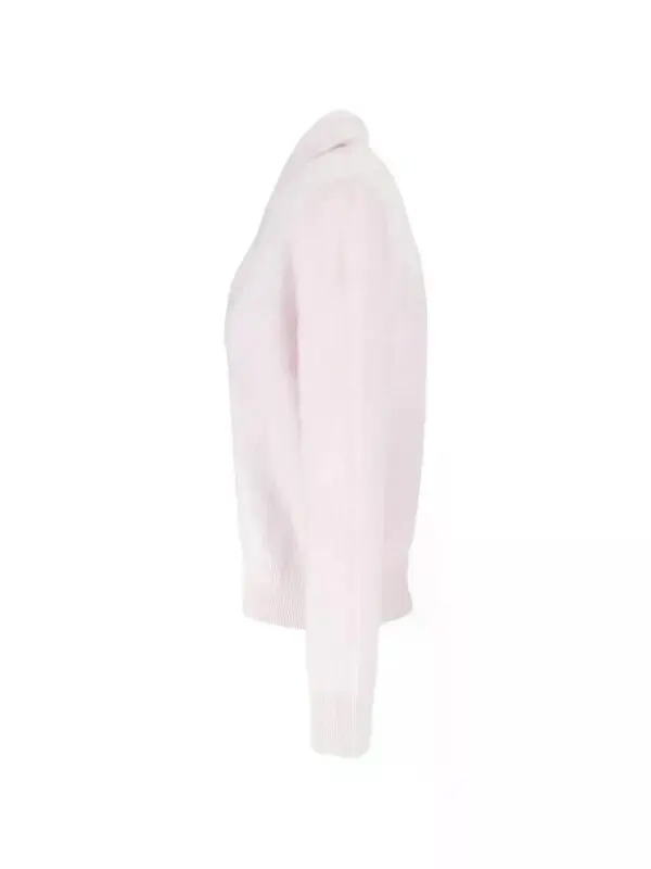 KANGRA Brushed Shawl-collar Sweater - Pink