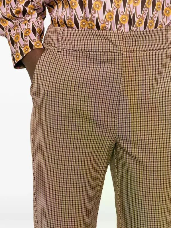 I BLUES Check-pattern Tailored Trousers