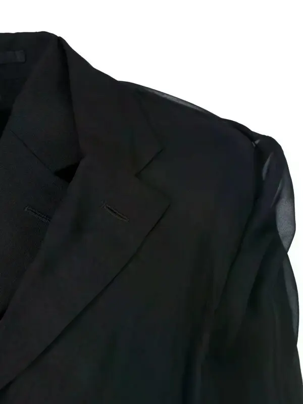 Comme Des Garçons Layered Notched-lapel Blazer