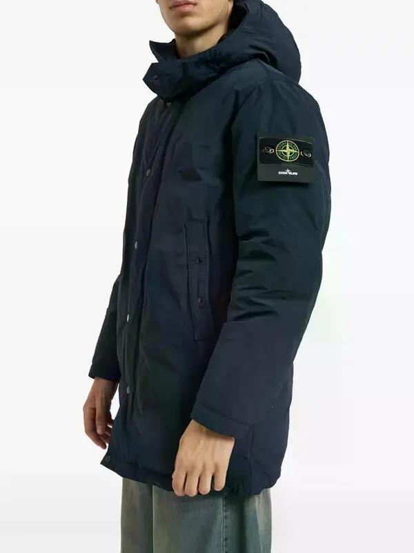 Stone Island Compass Patch Hooded Coat