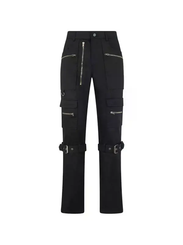 Moschino Buckle-detail Zip-embellished Trousers