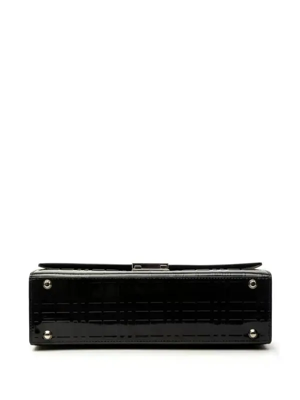 Burberry 2000-2017 House Check Embossed Patent Crossbody Bag