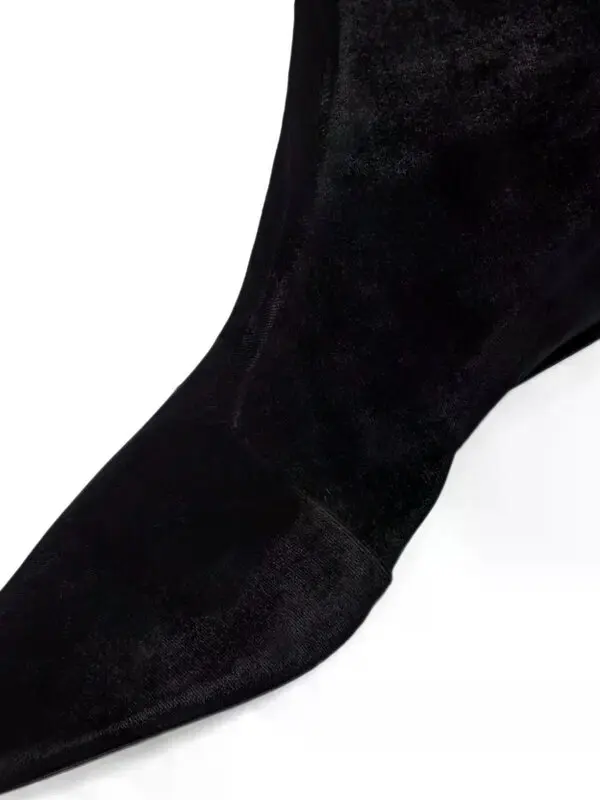 Loulou De Saison Naomi Kitten Heel Velvet Boots