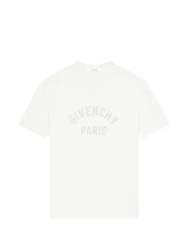 Givenchy T-shirt In Knit With Paris Pearl Embroidery