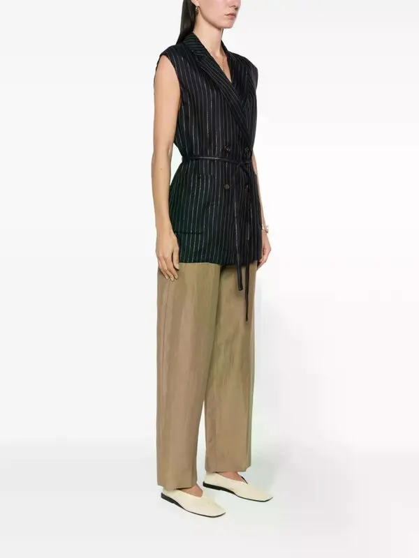 Brunello Cucinelli Pinstripe-pattern Belted Waistcoat