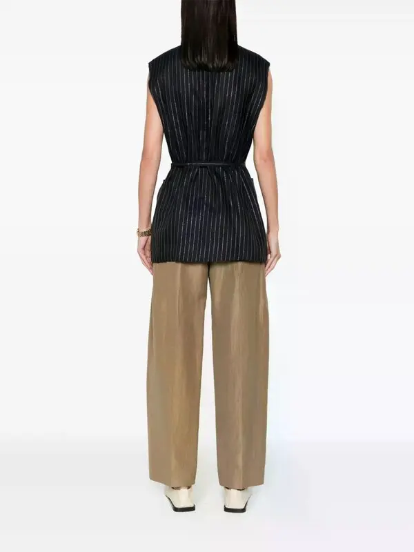 Brunello Cucinelli Pinstripe-pattern Belted Waistcoat