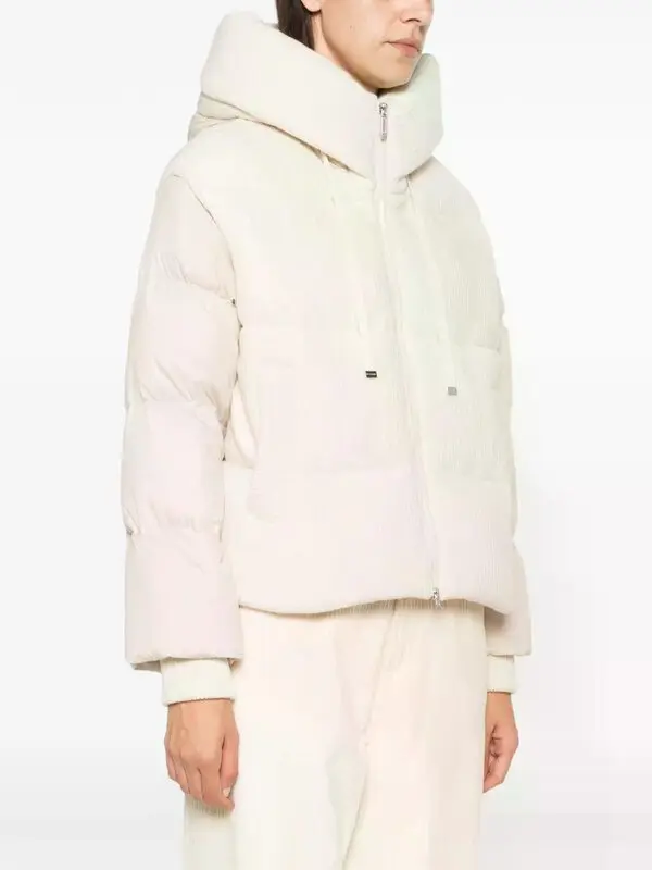 BOMBOOGIE Corduroy-panelled Puffer Jacket