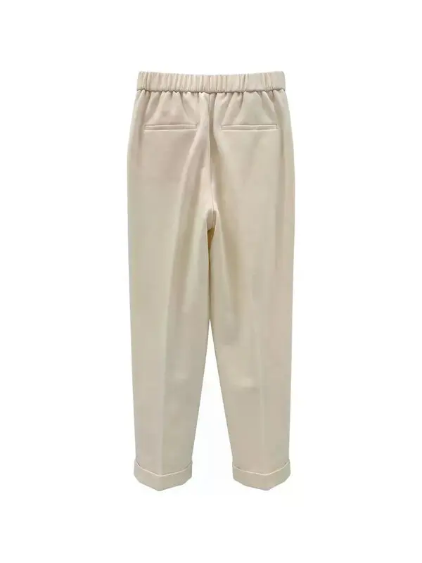 Peserico Elasticated-waistband Turn-up Trousers