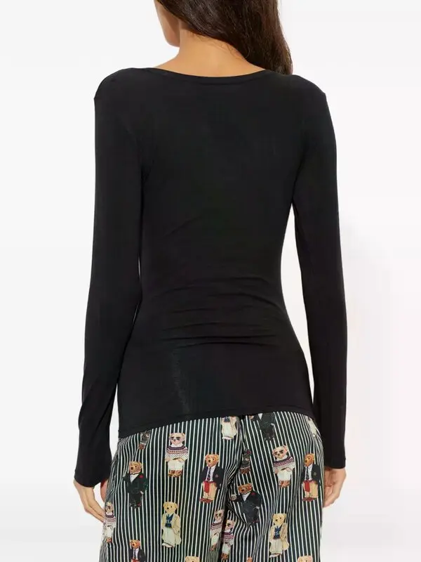 Polo Ralph Lauren Logo-embroidered Long-sleeve Pyjama Top