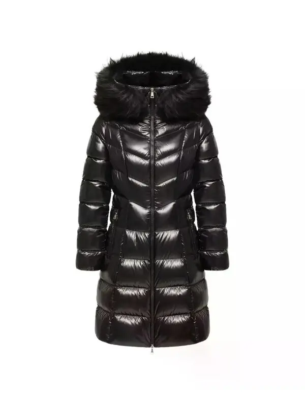 Moncler Fulmarusse Faux-fur Trim Coat - Black