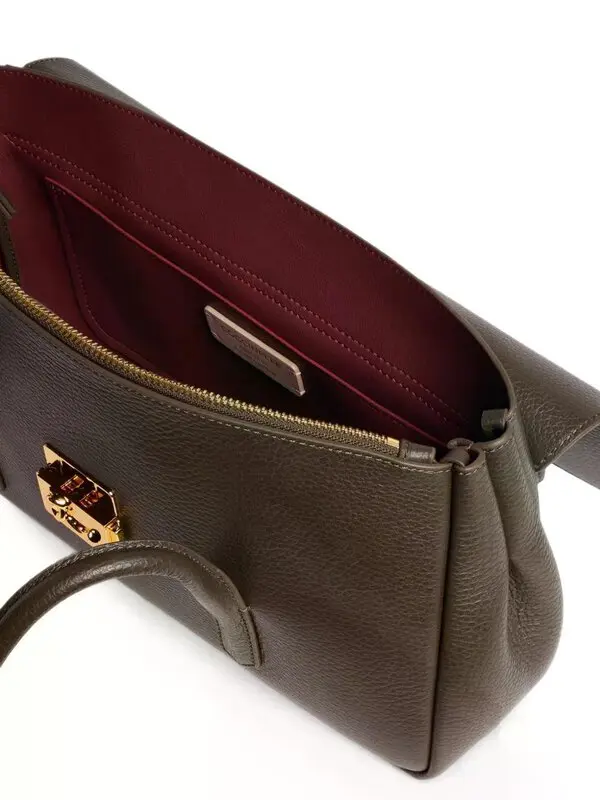 COCCINELLE C-me Lock Grained Shoulder Bag