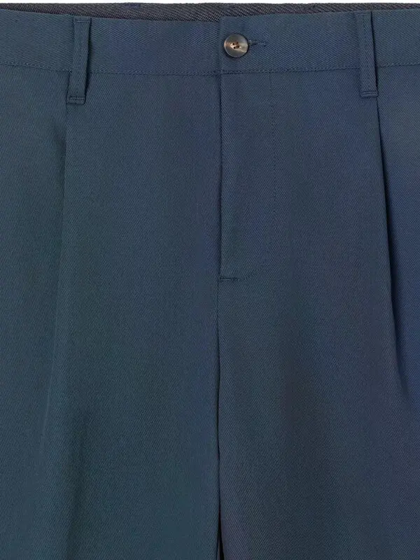 WHITE SAND Sammy Military Pleated Twill Trousers