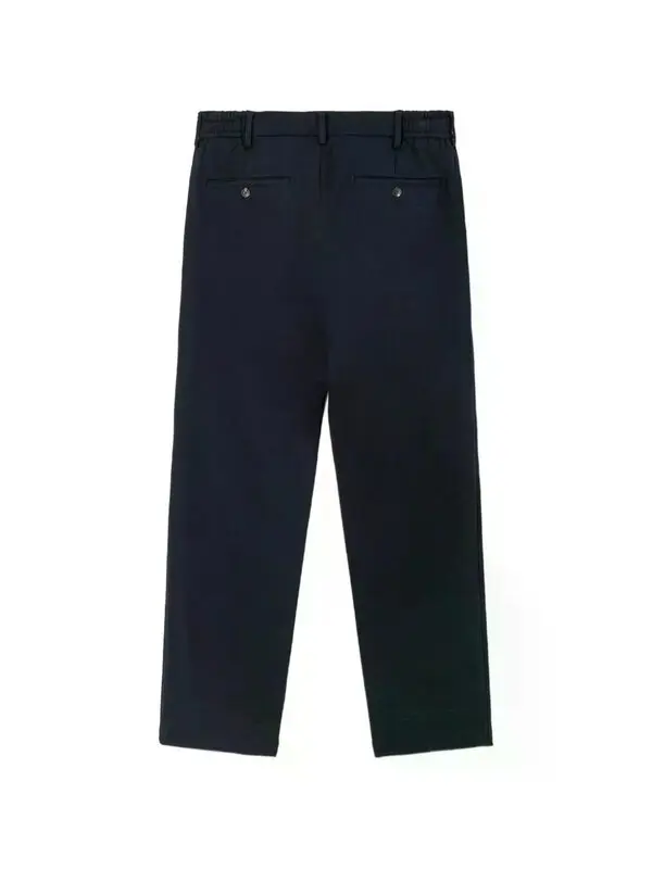 WHITE SAND Luke Pleated Jersey Trousers