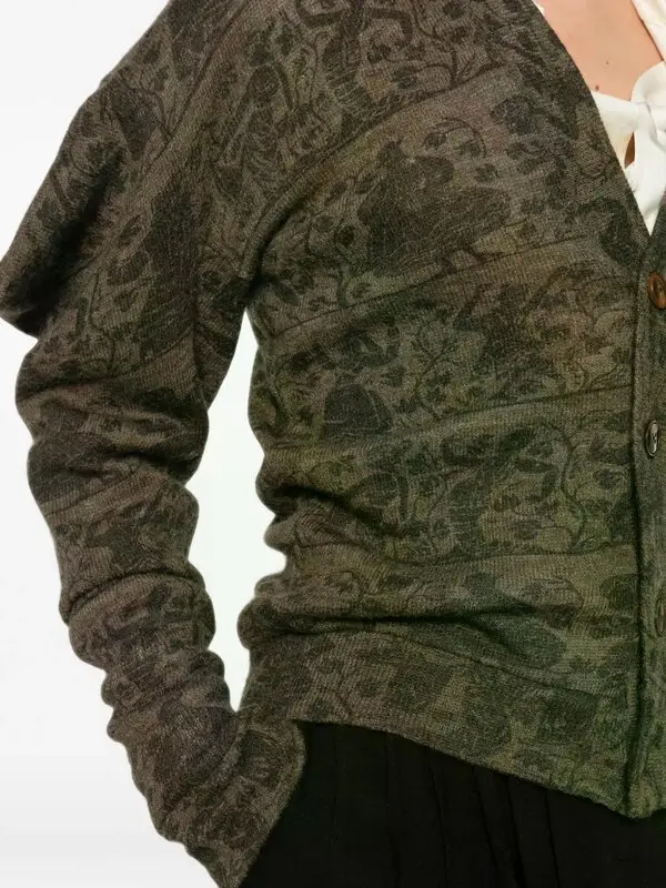 VIVIENNE WESTWOOD 2017 Floral-print Layered-sleeve Cardigan
