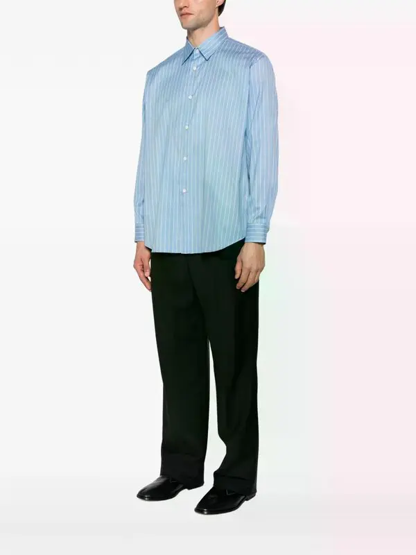 Auralee Striped-pattern Long-sleeve Shirt